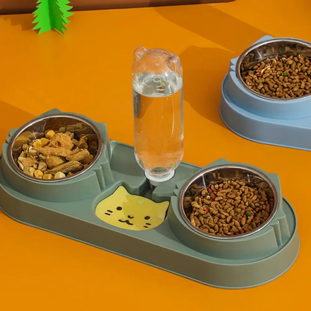 New 3 in 1 Cat Bowl Water Dispenser Automatic Water Storage Pet Dog Cat ...