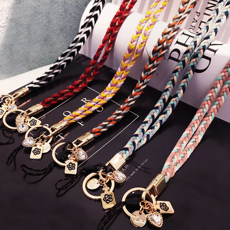 Mobile Phone Chain Anti-lost Cotton Weave Cellphone Straps Charm ...