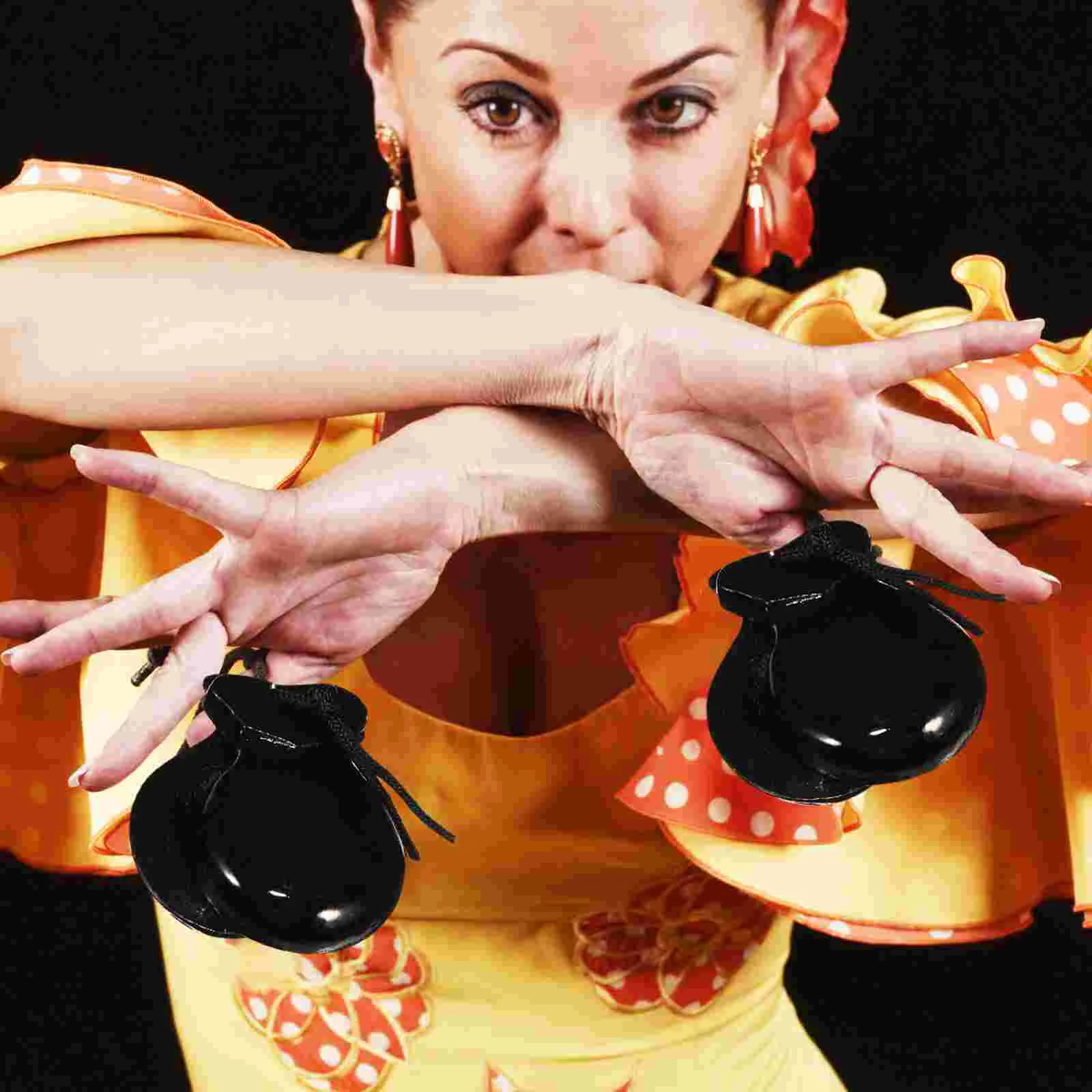 Wooden Finger Castanets Spanish Clapper Pear Musical Percussion ...