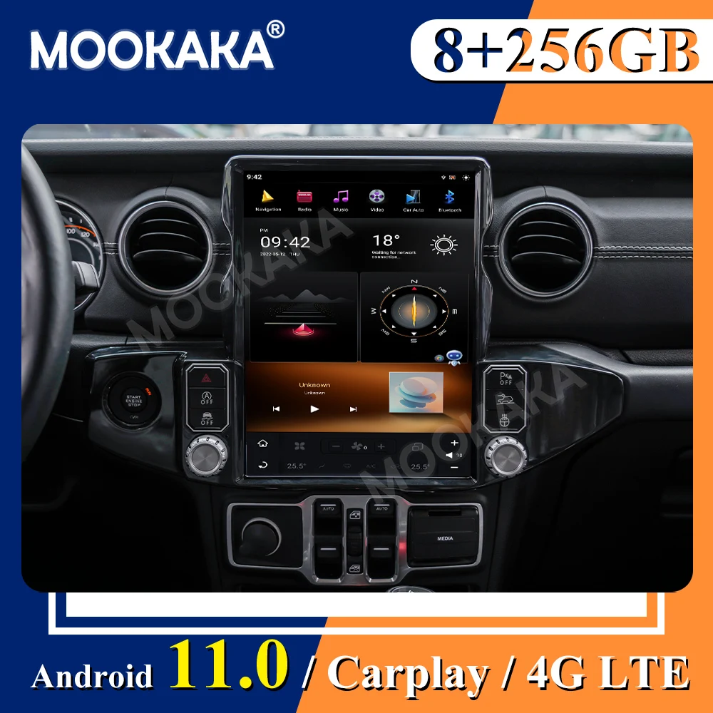 Car Radio For Jeep Wrangler Jl Gladiator 2018 2019 2020