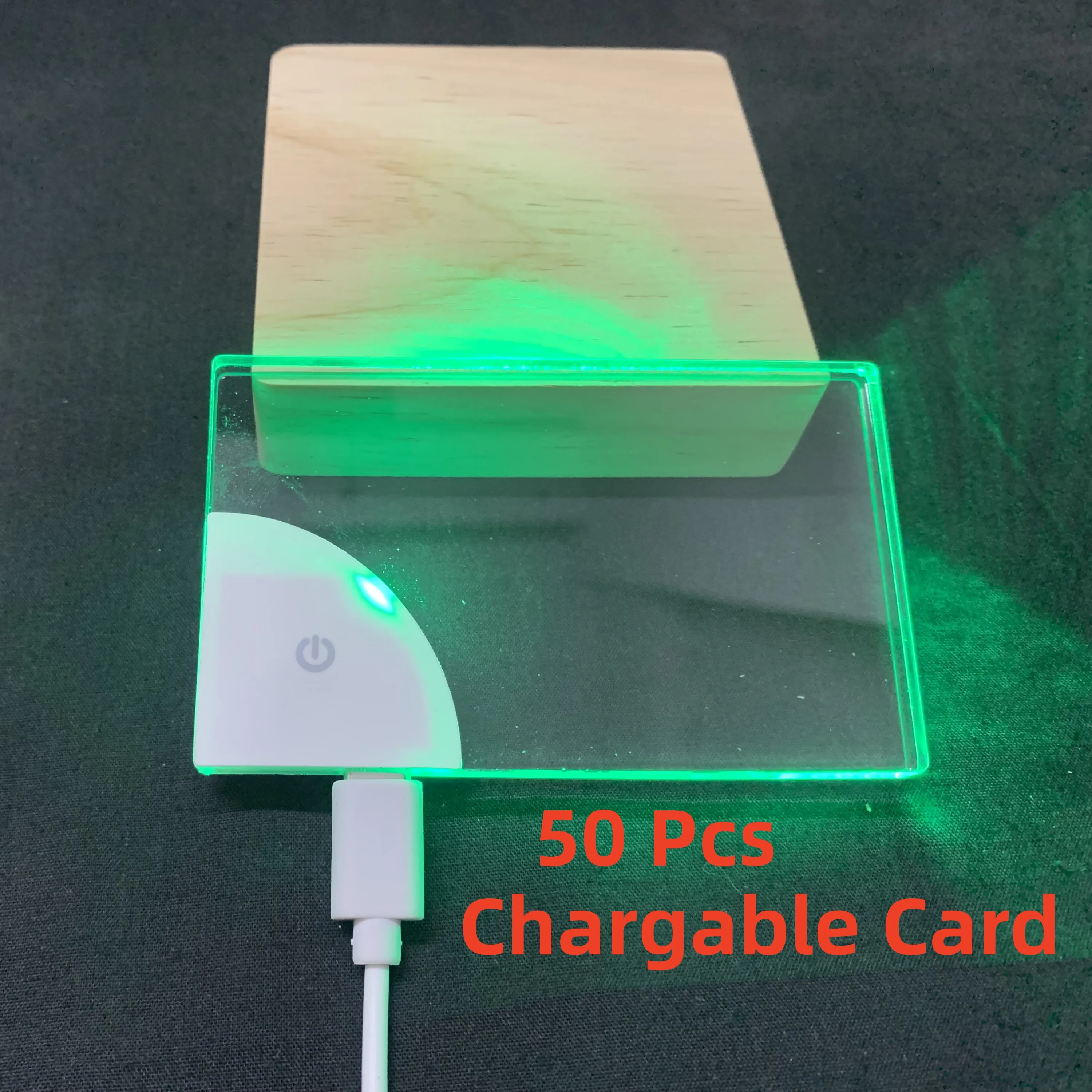 Wholesale-50-Pcs-Upgrade-Chargable-Glowing-Business-Card-Transparent ...