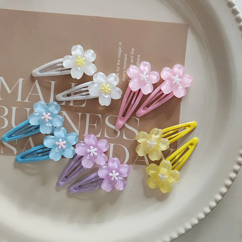 2pc-Korean-Cute-Flower-Colorful-Hairpin-Hair-Claw-Clips-Grips-for-Girls ...