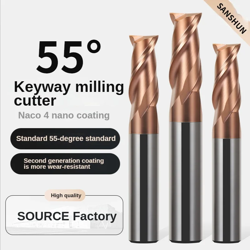 HRC55-Tungsten-Steel-Alloy-Hard-Milling-Cutter-2-Slot-Estendido-2-Edge ...