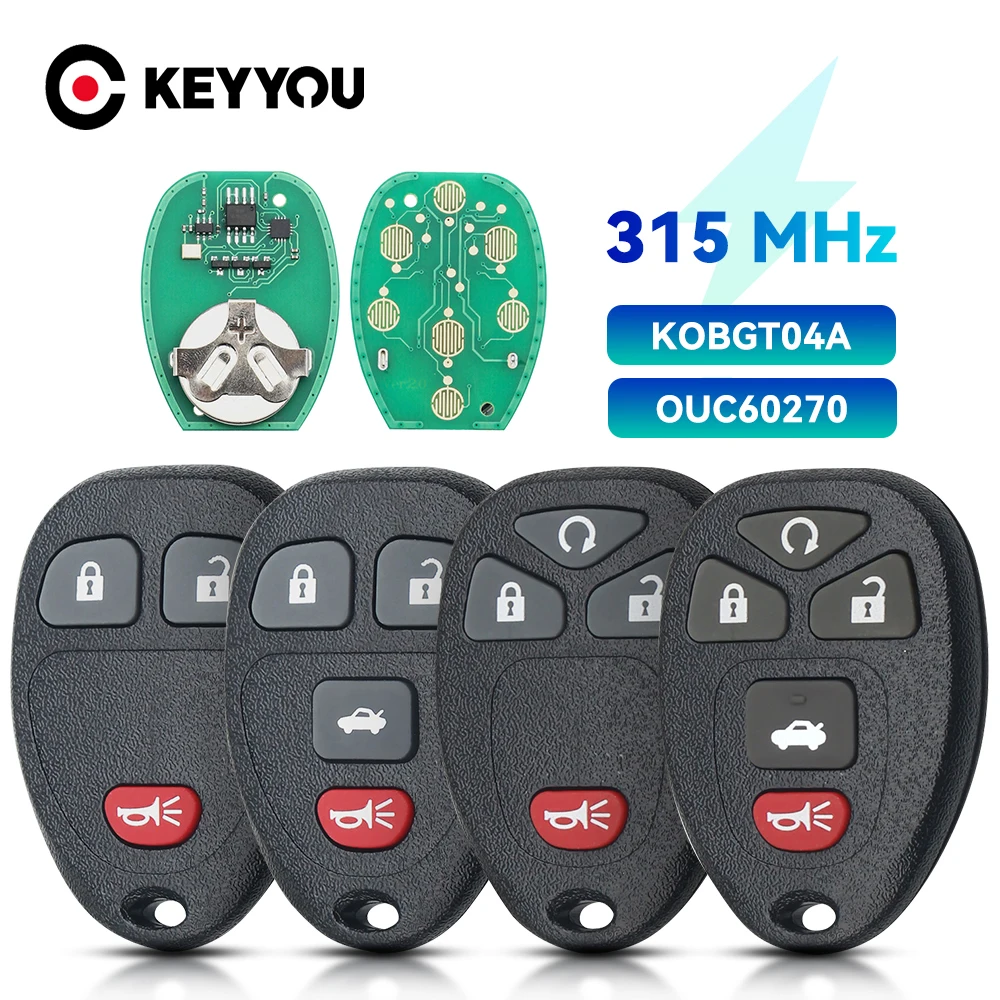 KEYYOU Remote Control Car Key 315Mhz OUC60270 KOBGT04A Fob Entry For ...