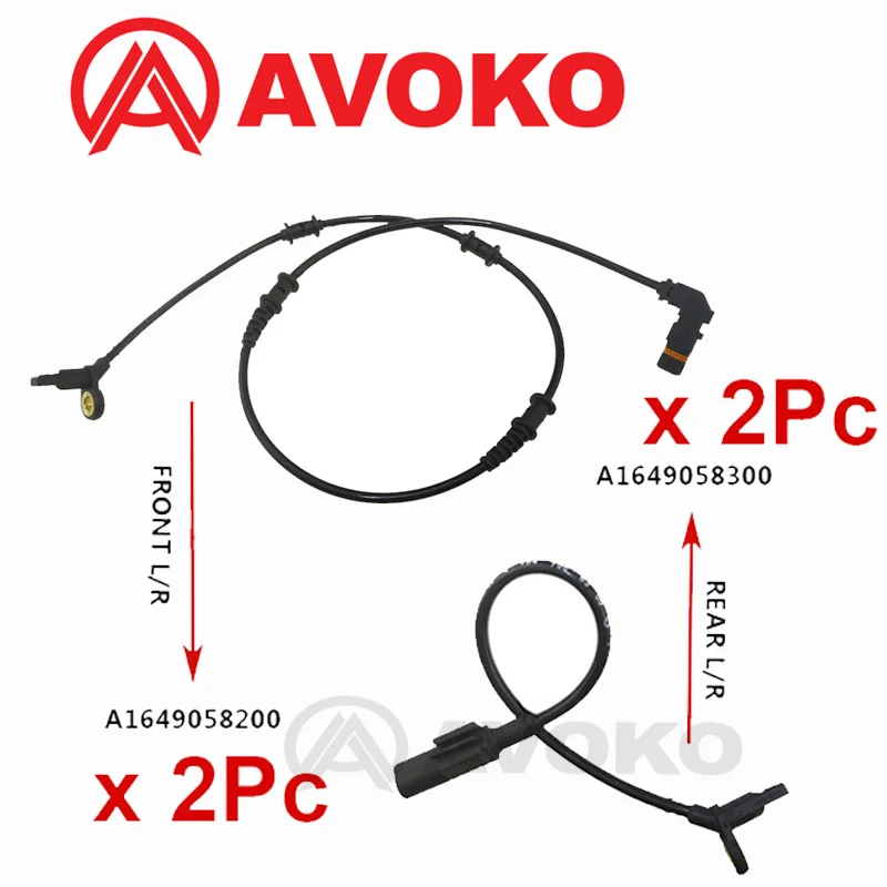 4pcs-Front-Rear-ABS-Wheel-Speed-Sensor-1649058200-1649058300-For ...
