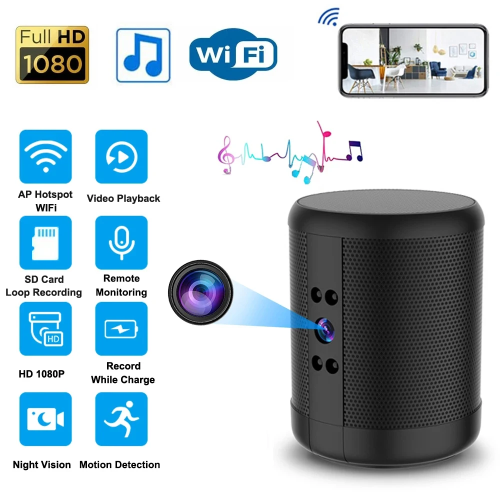 1080P-HD-Mini-Wifi-Camera-Bluetooth-Speaker-Home-Security-Surveillance ...