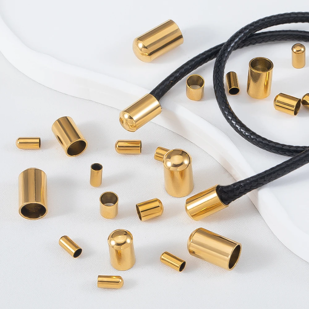 20pcs-Stainless-Steel-End-Caps-Bracelet-Necklace-Fastener-Round-Caps ...