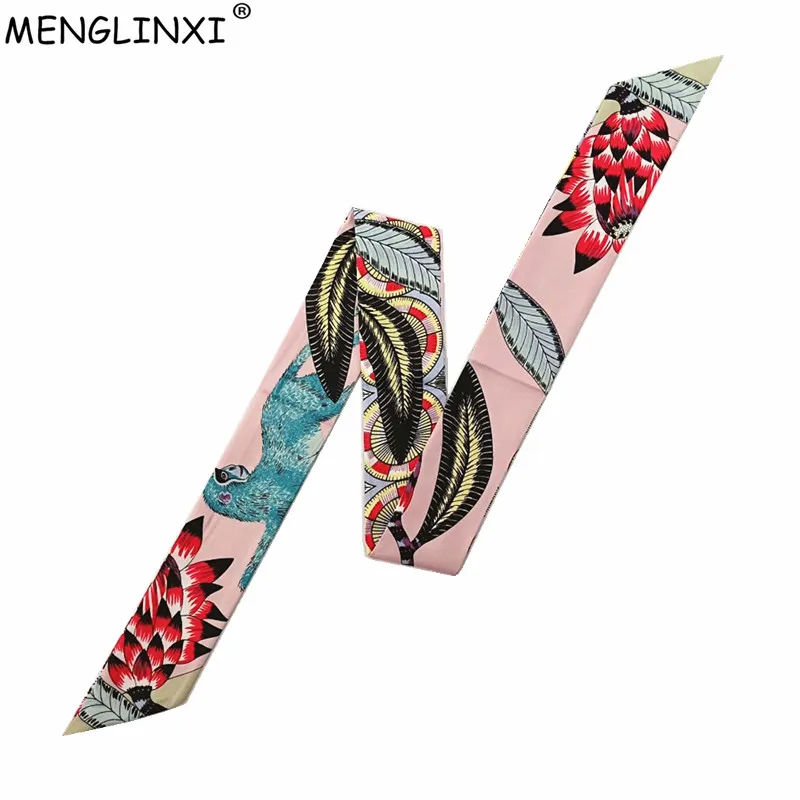 Long-Tailed-Monkey-Skinny-Scarf-Bag-Silk-Scarves-For-Women-New-Fashion ...