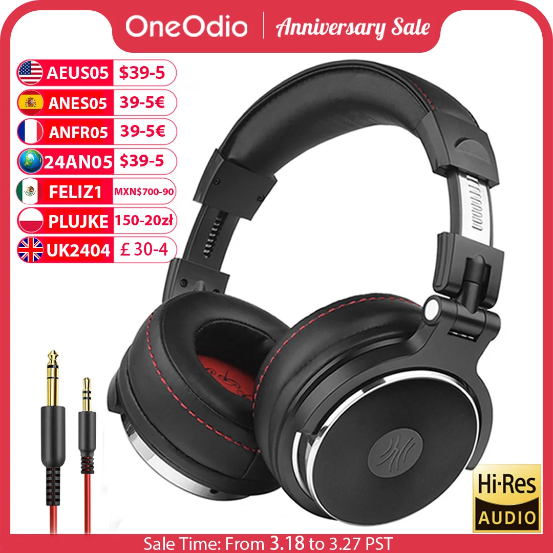 Oneodio-Wired-Professional-Studio-Pro-DJ-Headphones-With-Microphone ...