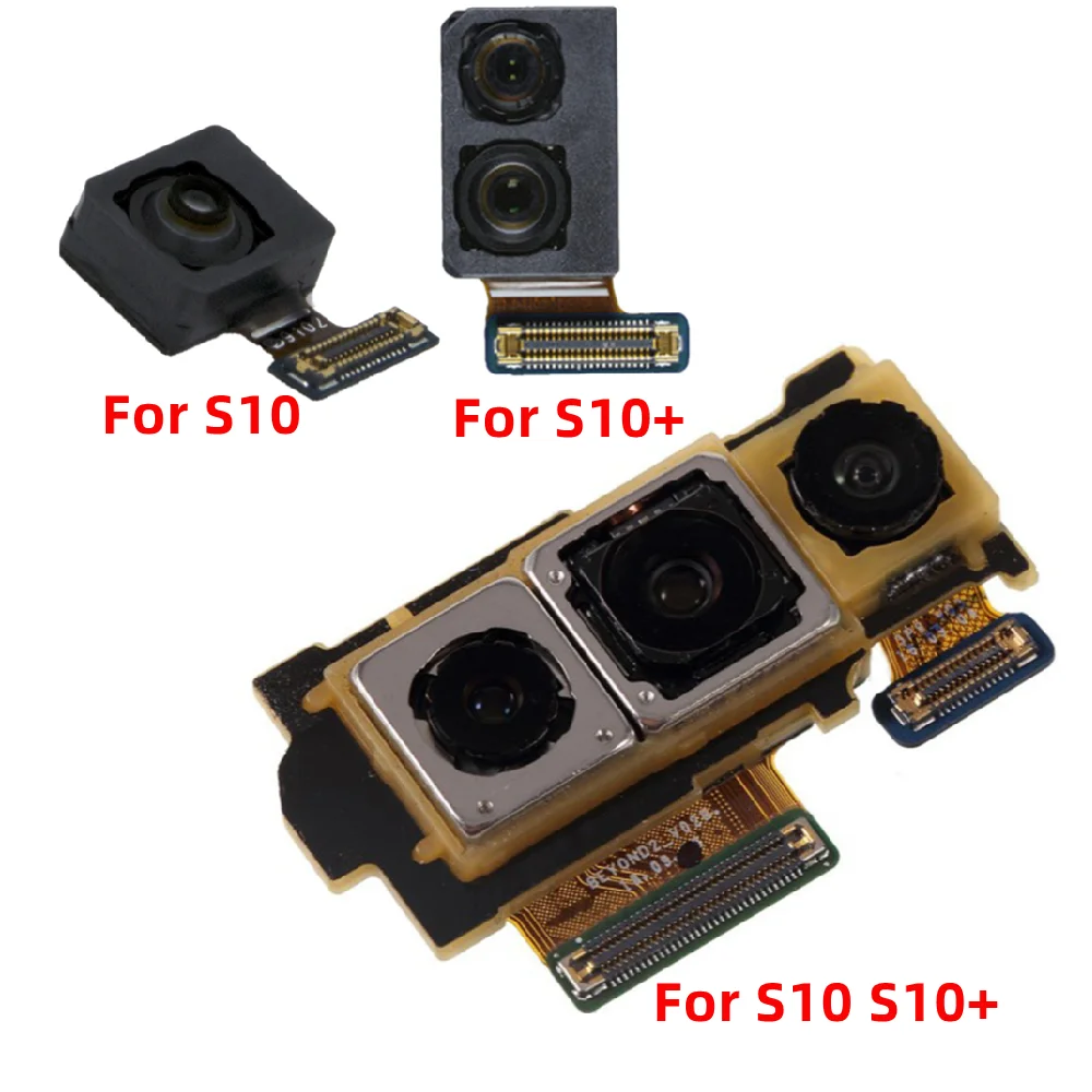 삼성 갤럭시 S10 플러스 G973 G975 G973F G975F 용 오리지널 후면 전면 카메라, 후면 셀카 소형 정면 카메라 모듈