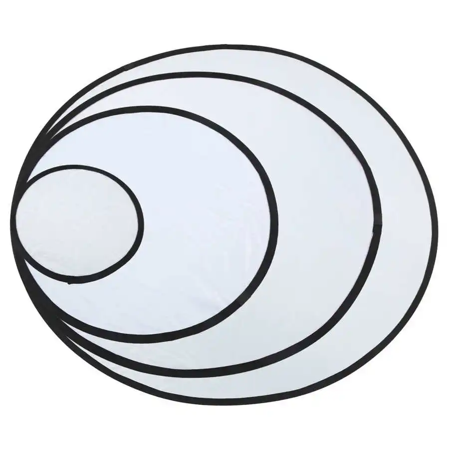 80cm-Silver White 2 In1 Reflector Portable Round Photography Light ...