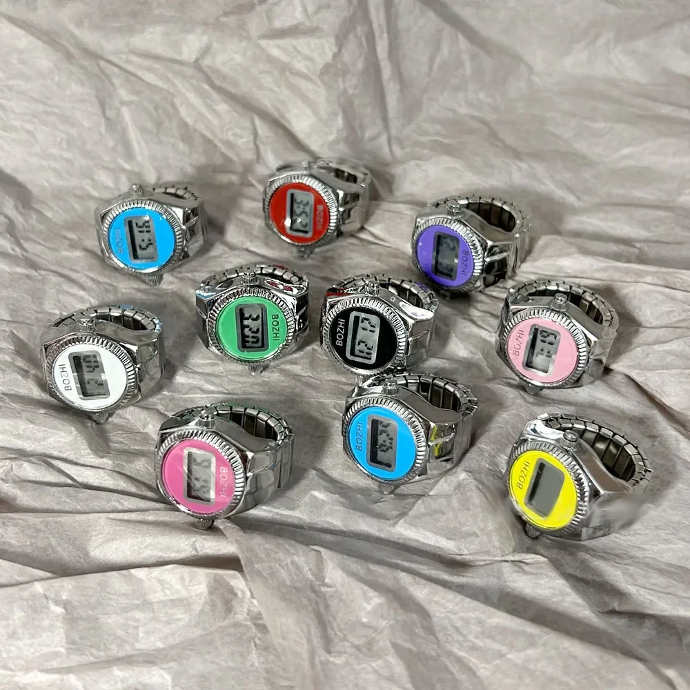 WLP-Visible-Time-Mini-Electronic-Digital-Watch-Finger-Rings-for-Women ...