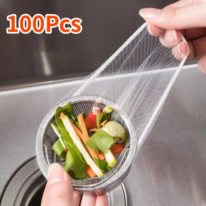 100Pcs-pack-Disposable-Kitchen-Sink-Strainer-Mesh-Bags-Collect-Food ...