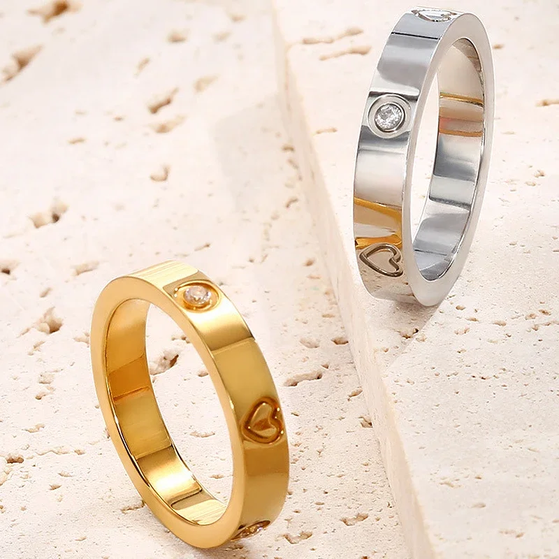 High-Quality-Waterproof-Stainless-Steel-Couple-Rings-For-Women-Men ...