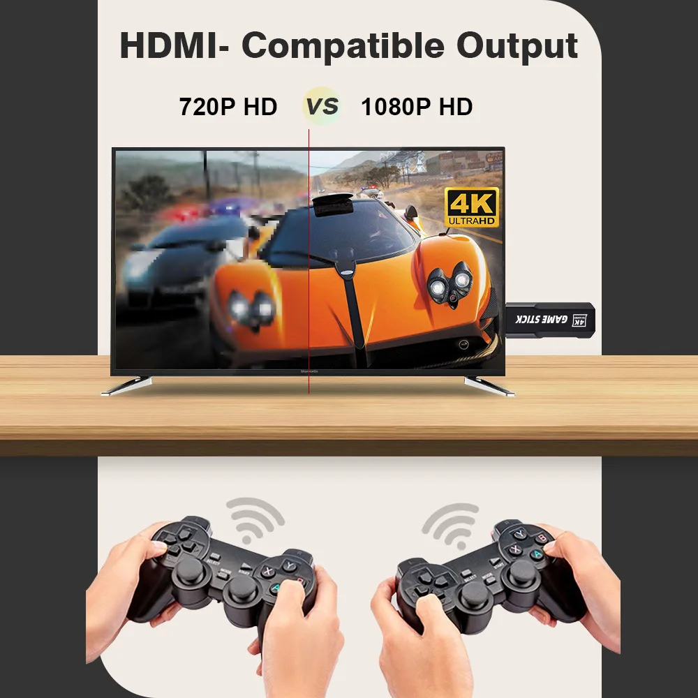 M9 Retro Video Game Console 2.4G Wireless Console Game Stick 4k 40000 Games Portable Dendy Game ...