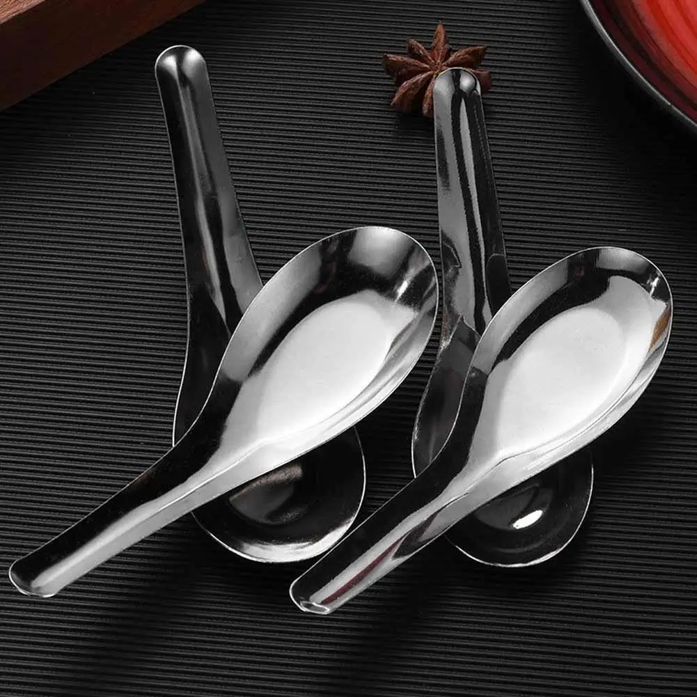 12pcs-Stainless-Steel-Spoon-Tableware-Soup-Rice-Tableware-Spoon-Large ...