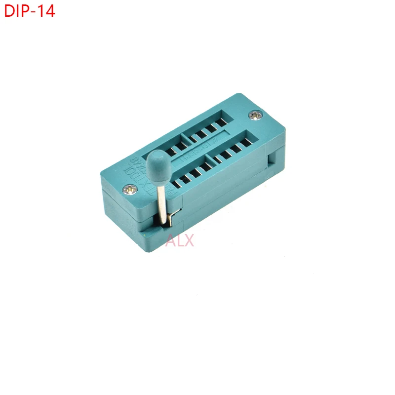 2PCS GREEN DIP14 ZIF ZIP IC SOCKET 14P DIP CHIP TEST Adaptor 14 PIN dip ...