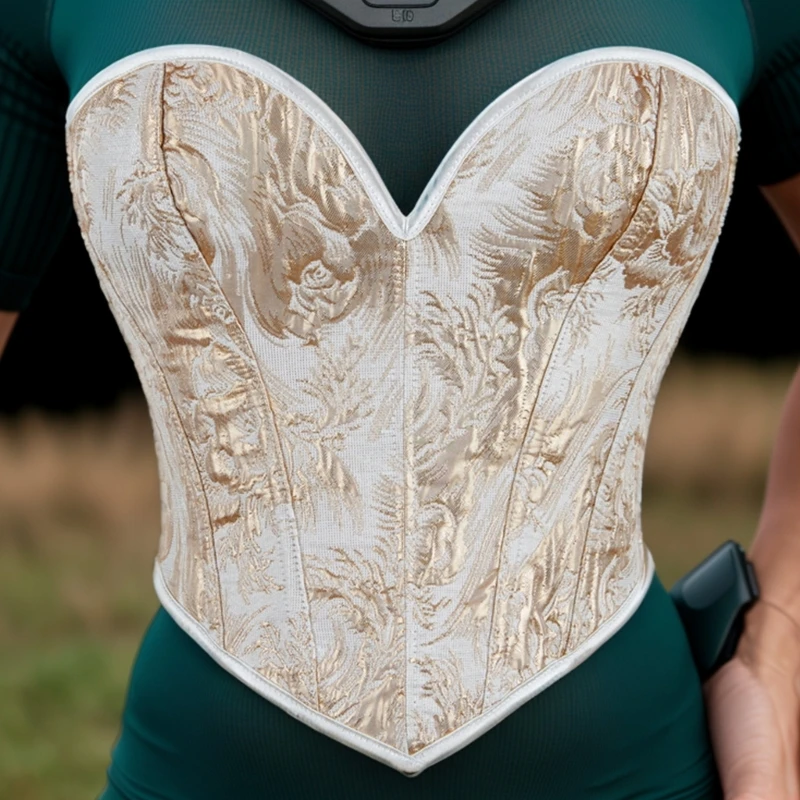 Women-Low-Cut-Strapless-Vest-Elegant-Printed-Corset-Universal-Elastic ...