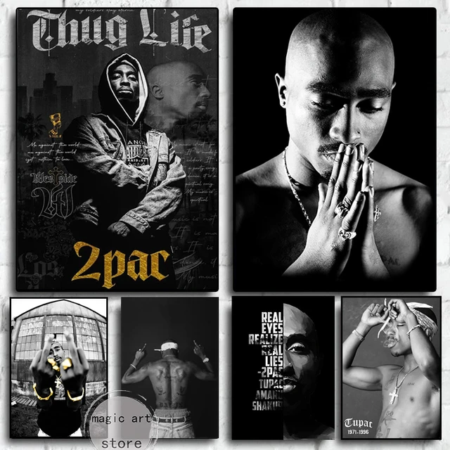 Tupac Black And White Poster