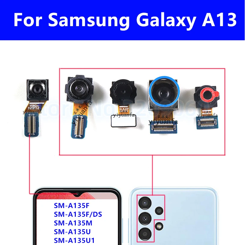 Original-Front-Rear-Back-Camera-For-Samsung-Galaxy-A13-4G-SM-A135-Wide ...