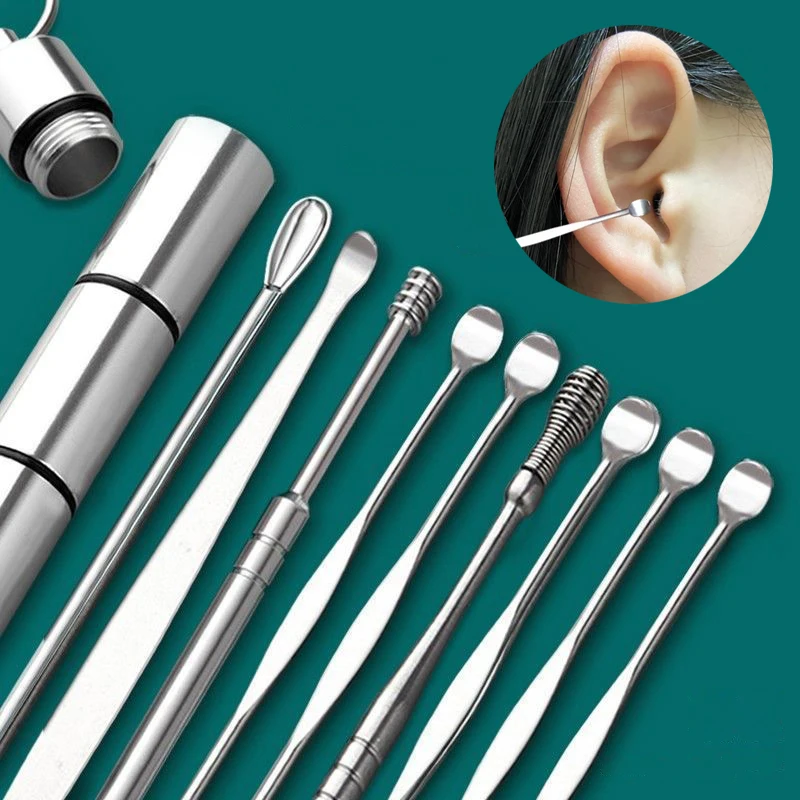 Juego-de-recogedores-de-cera-de-acero-inoxidable-para-oreja-kit-de ...