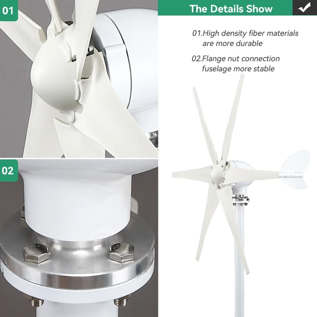 Wind Turbine generator Small domestic Kit 3KW Power 12v 24v 48v Off ...