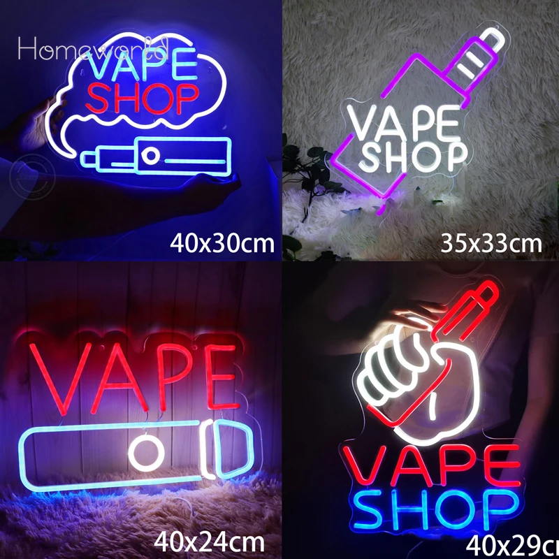 Vape Shop Neon Sign LED Neon Light For Smoke Shop Smoke Bar Retail ...