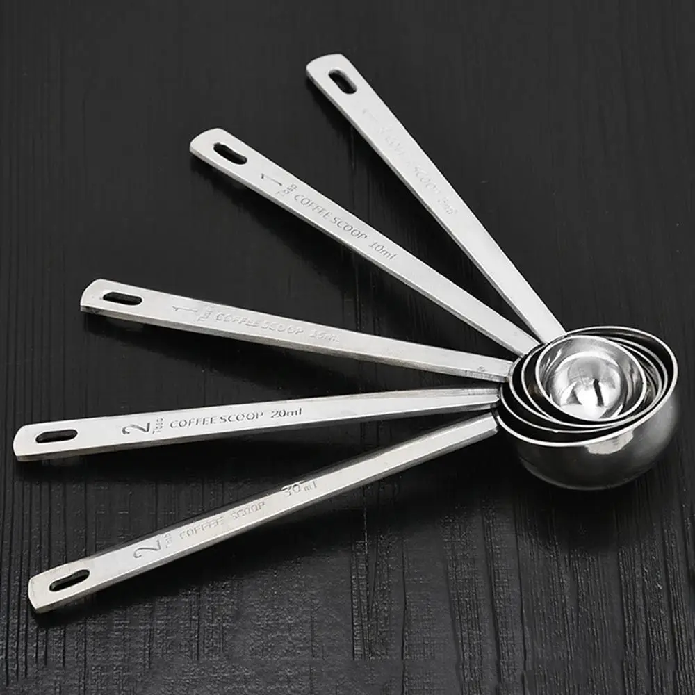 5-10-15-20-30ML-Measuring-Spoon-Stainless-Steel-Thicken-Blending-Coffee ...