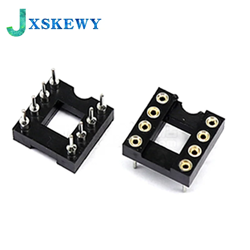 20 개 DIP 8 개의 둥근 구멍 8 핀 2.54MM DIP DIP8 IC 소켓 어댑터, 솔더 유형 8 핀 IC 커넥터 ...