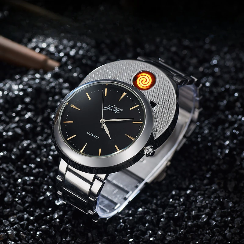 New-Multifunctional-Metal-Watch-USB-Charging-Lighter-Creative-Tungsten ...