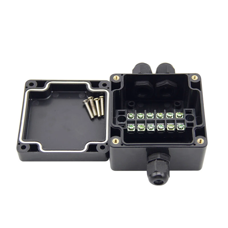 TB-1506 15A 600V Terminal Blocks With Cable Gland Connectors Black ...