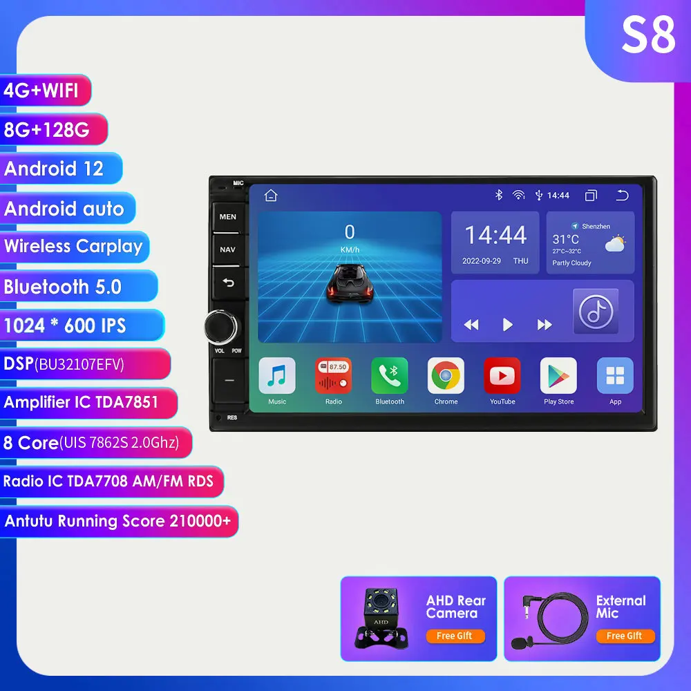 2 Din Android Car Radio For Universal Stereo Multimedia Autoradio ...