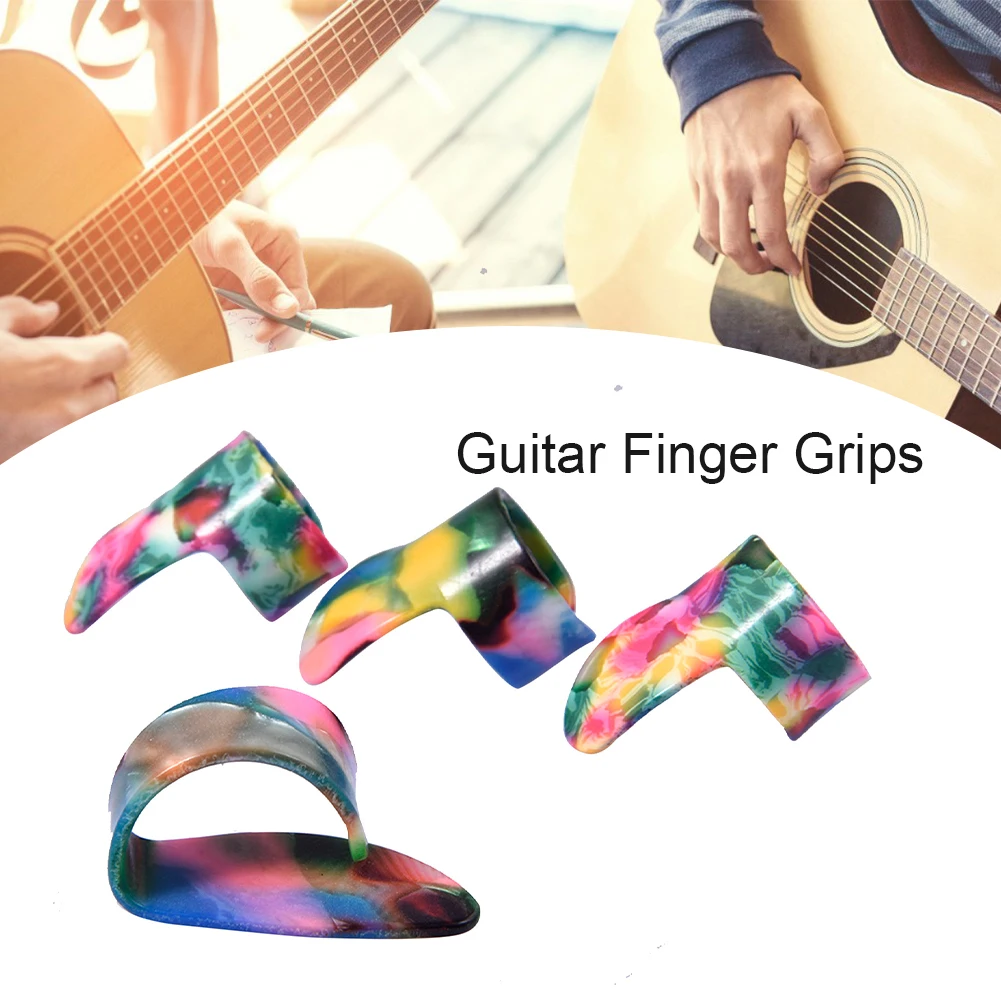 1-Thumb-3-Finger-Electric-Acoustic-Guitar-Pick-Nail-Celluloid-Guitar ...