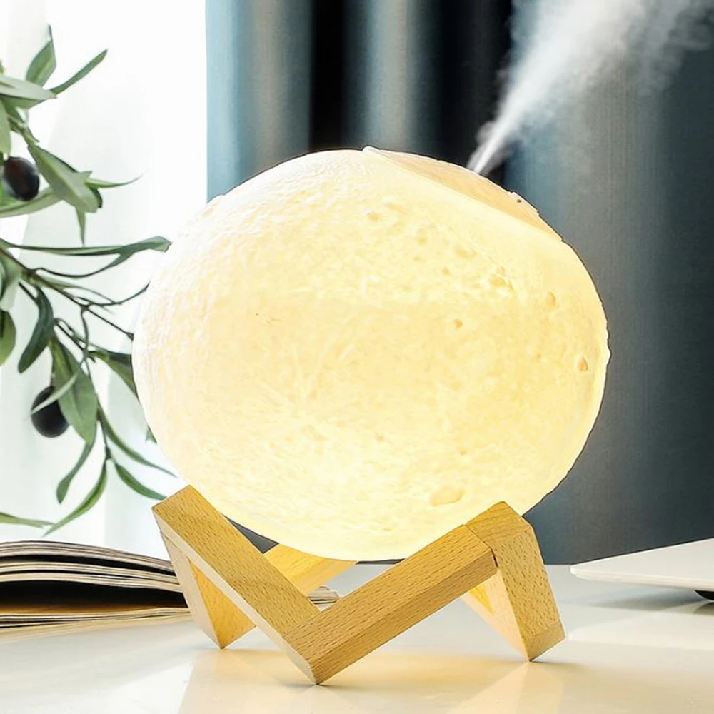 USB Moonlight Lamp Air Humidifier Seamless Lunar Essential Oil ...