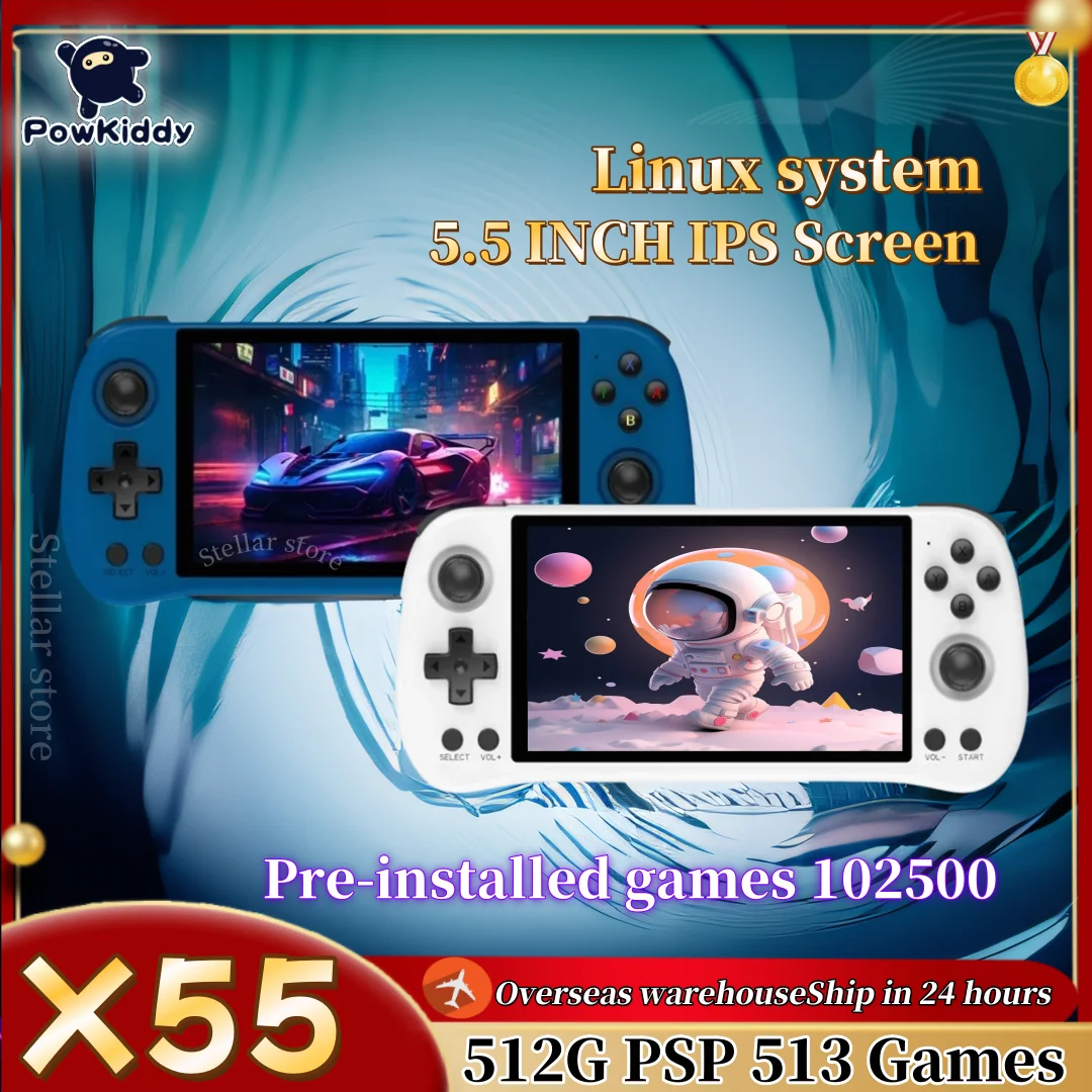 POWKIDDY-X55-Retro-Handheld-Game-Video-Player-Console-5-5-Inch-HD ...