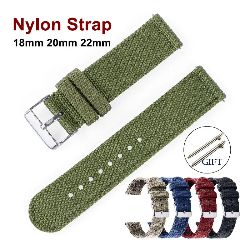Nylon-Canvas-Watch-Band-Woven-Soft-Belt-18mm-20mm-22mm-Universal ...