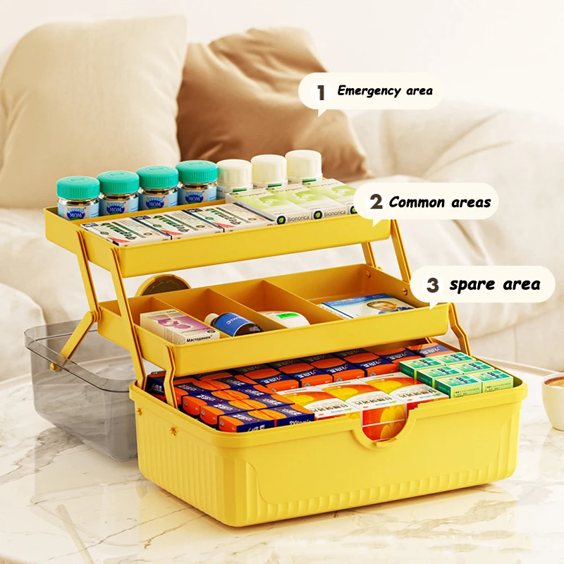 Large-Capacity-Medicine-Box-Travel-Pill-Chest-for-Home-Medicine-Storage ...