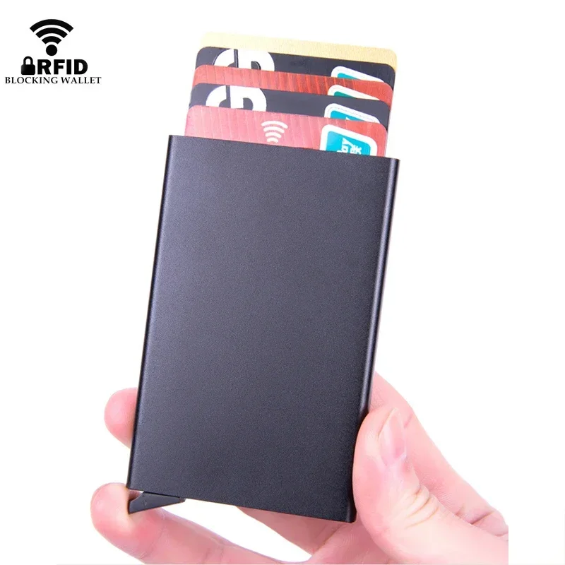 Rfid-Smart-Wallet-Card-Holder-Metal-Thin-Slim-Men-Women-Wallets-Pop-Up ...