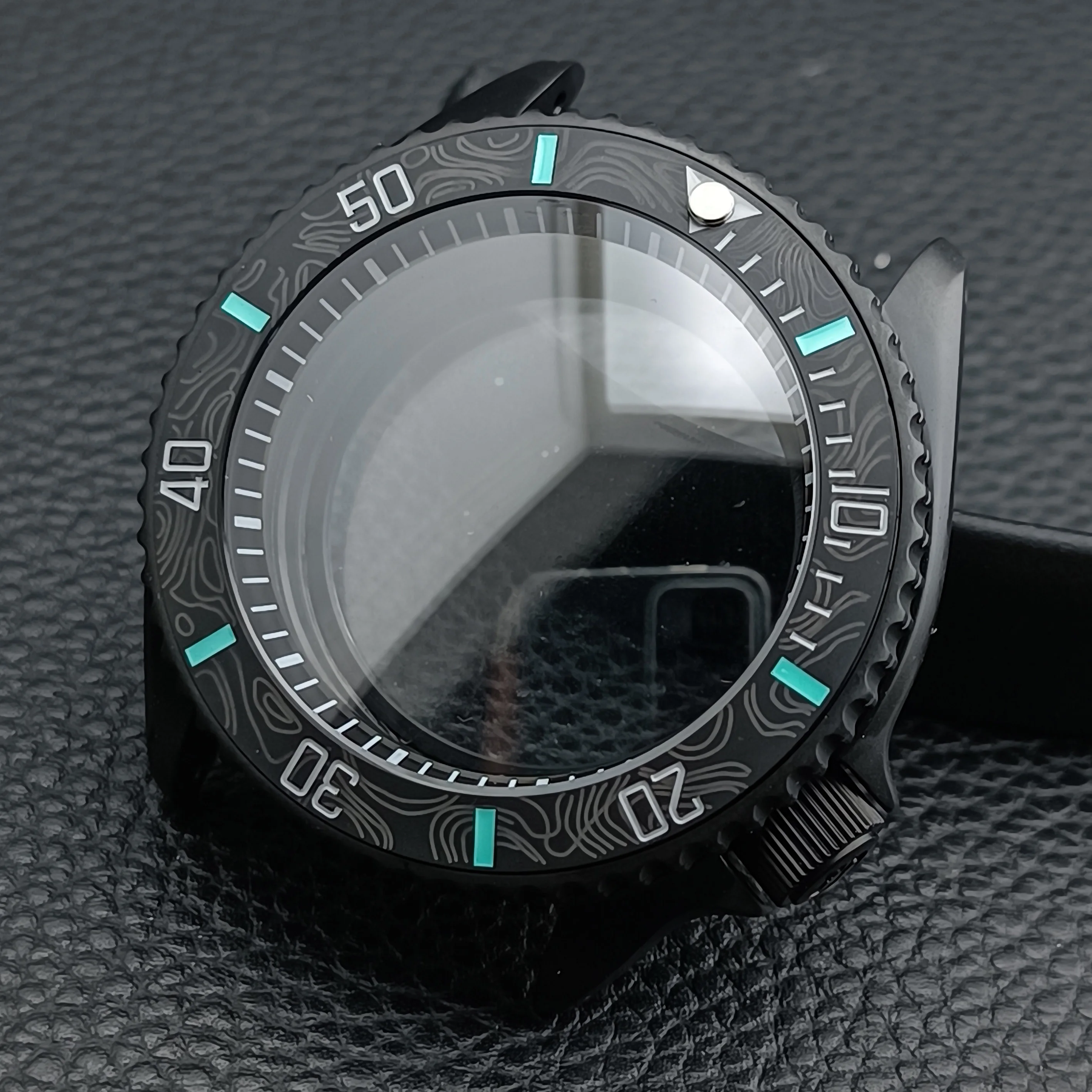Case For NH35 42mm High-quality Men's Watch Steel Black Case NH35/36 ...