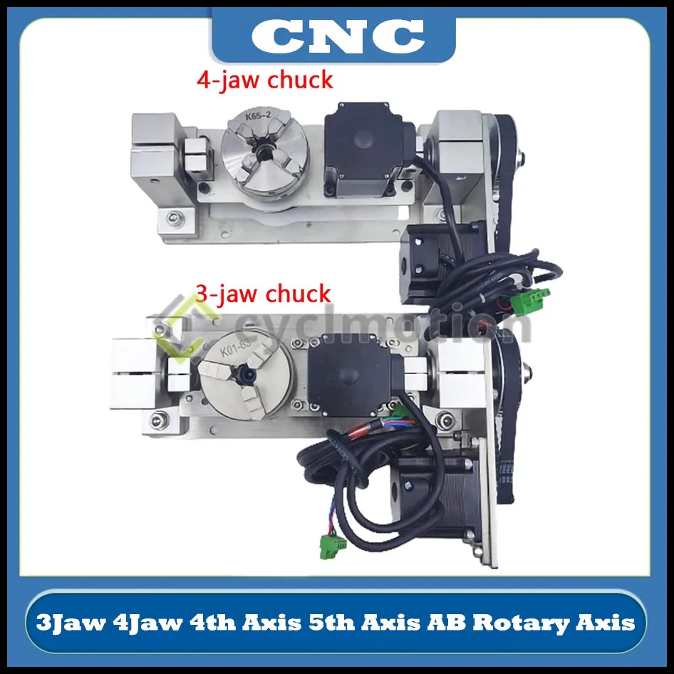 Cyclmotion 4th Axis 5th Axis AB Rotary Axis 3Jaw 4Jaw Center Chuck 60mm ...