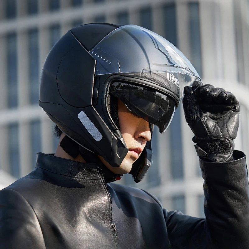 RNG-Casco-de-motocicleta-de-medio-Capacete-protector-de-cabeza-de-doble ...