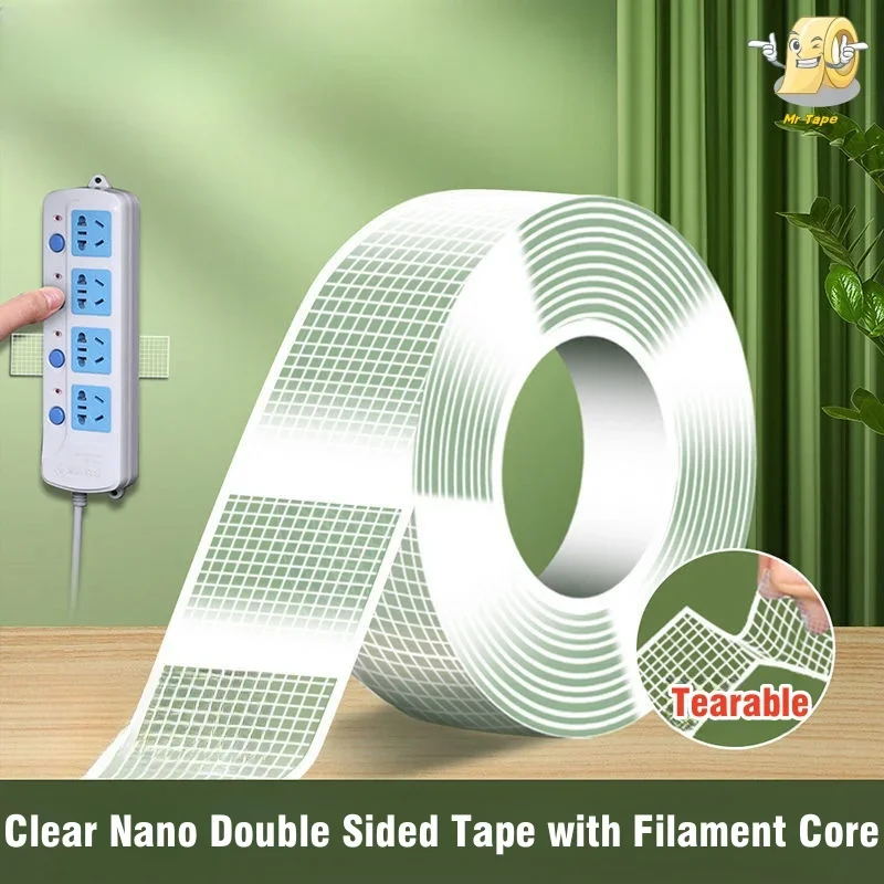Tearable-Filament-Mesh-Nano-Double-Sided-Tape-Heavy-Duty-Clear-Adhesive ...