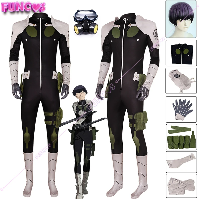 Anime-Kaiju-No-8-Soshiro-Hoshina-Cosplay-Costume-Wig-Mask-Jumpsuits ...