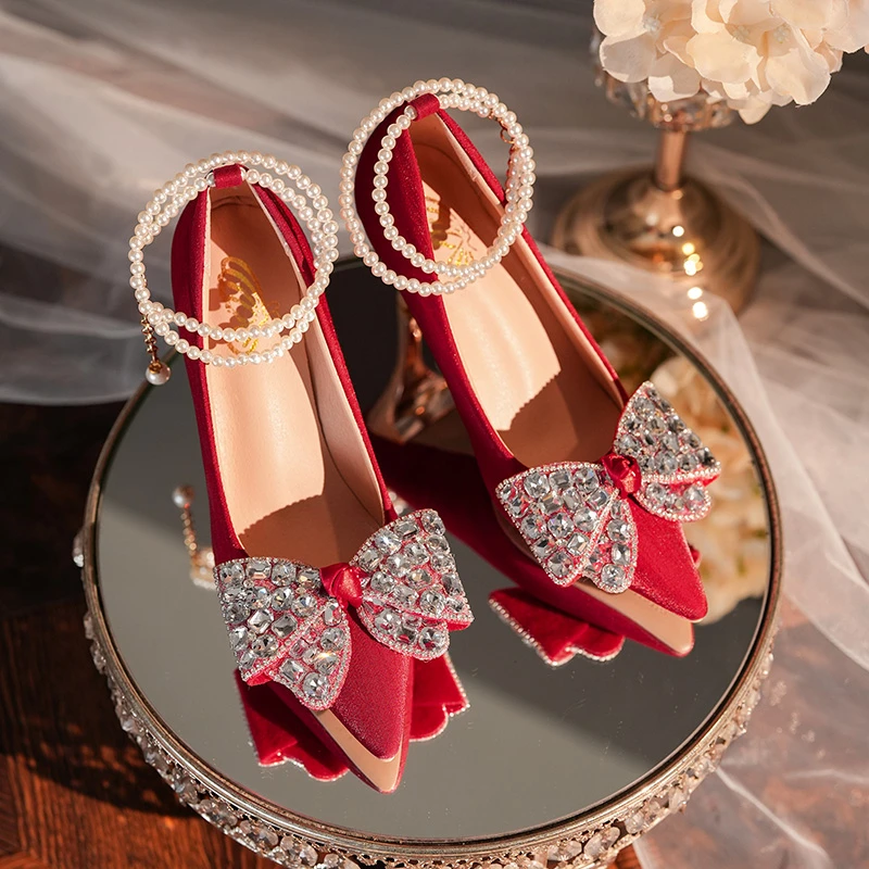 Big Red Shoes Sexy Wedding Women’s Shoes Big Size Fashion High Heel ...
