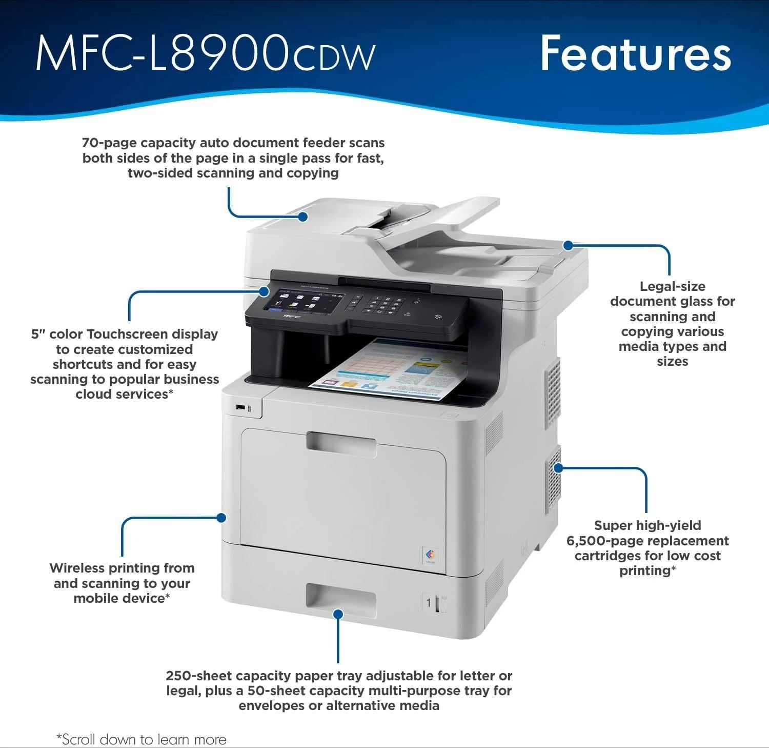 MFC-L8900CDW Business Color Laser All-in-One Printer - AliExpress 1503