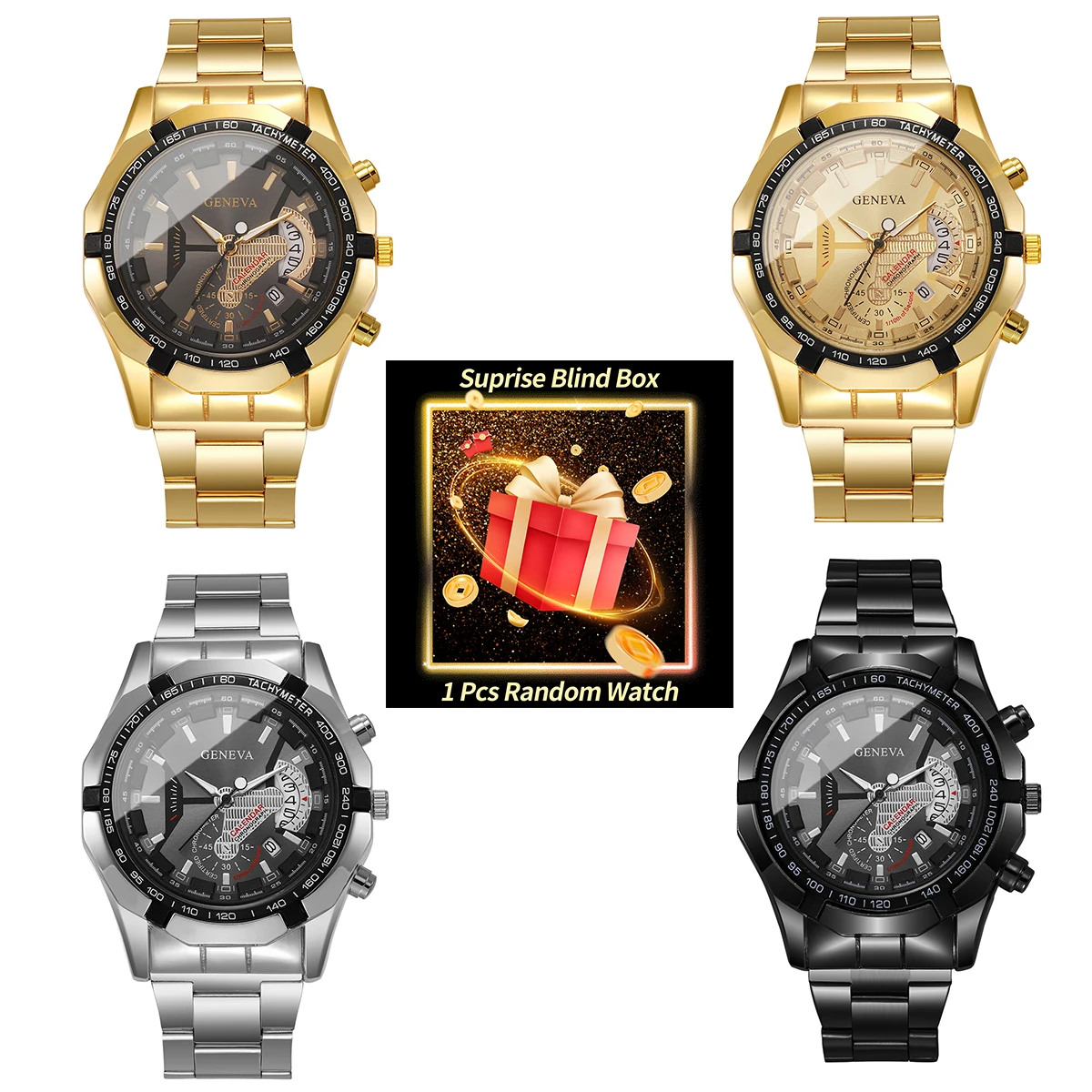 1PC Surprise Mystery Watch Blind Box-Luxury Men Business Watches ...