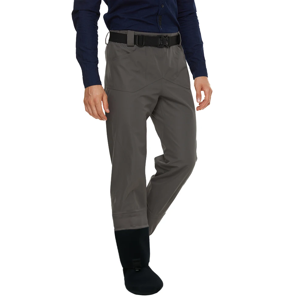 Men's Fishing Waders Waist Wading Pants Three-Layer Waterproof Fabric ...