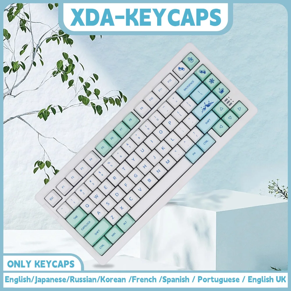 140-keys-PBT-Keycaps-XDA-Profile-ISO-layout-Spanish-Russian-Japanese ...