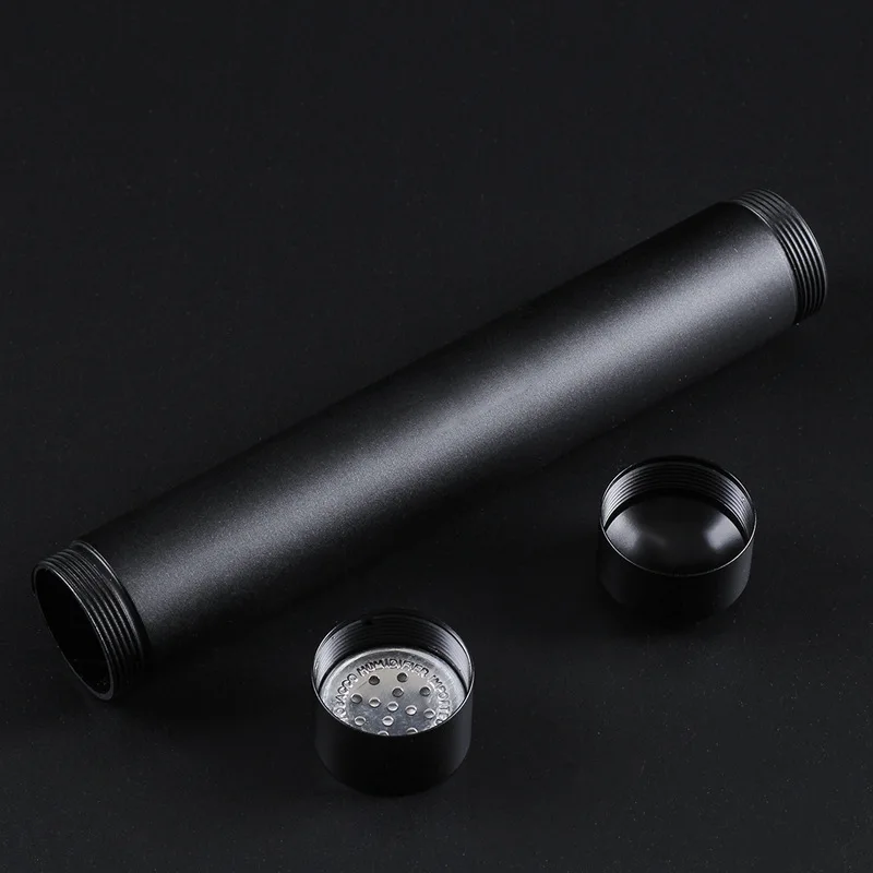Cigar-Humidor-Humidor-Single-Black-Aluminum-Alloy-Cigar-Tube-Portable ...