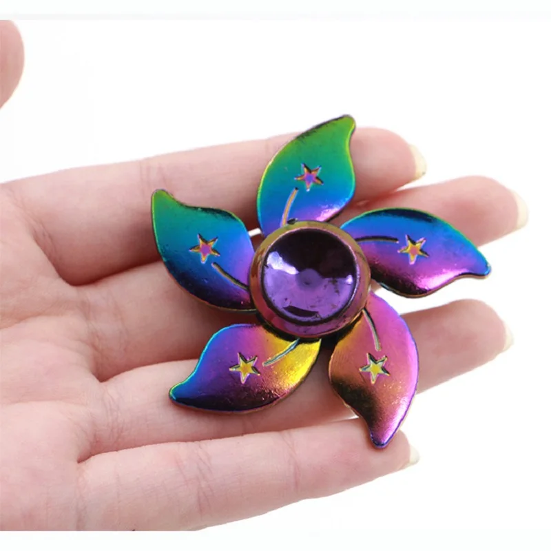 Hot-Rainbow-Metal-Fidget-Spinner-Zinc-Alloy-Colorful-Hand-Spinner ...